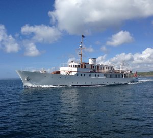 Re-launch of 50m classic motor yacht MALAHNE at Pendennis Shipyard ...