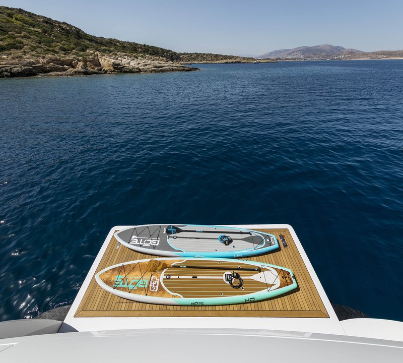Swim Platform Image Gallery - Motor Yacht HANA - Gym Entrance from Swim ...