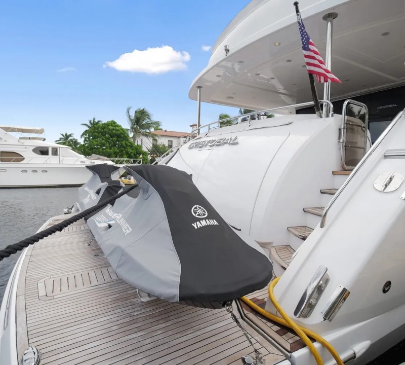 Swim Platform Image Gallery - Motor Yacht HANA - Gym Entrance from Swim ...