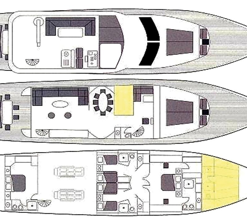 Layout Image Gallery - Upper Deck Layout - Motor Yacht Stinray M ...