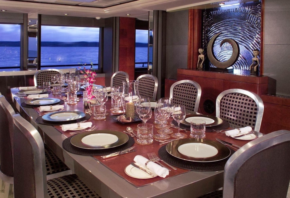 Dining Table Image Gallery – Luxury Yacht Browser | by CHARTERWORLD ...