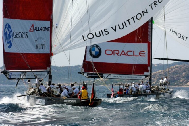 Louis Vuitton Trophy,Day 5. BMW ORACLE Racing (USA) vs ALL4ONE (GER ...