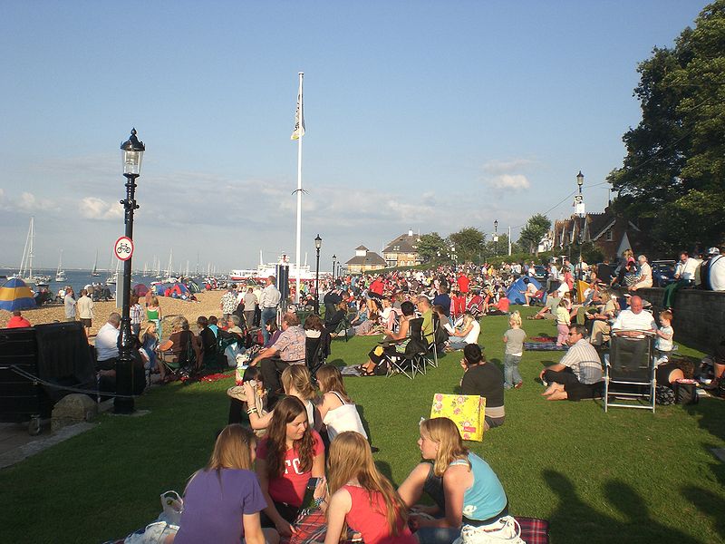 Crowd waiting for Cowes Week Fireworks — Yacht Charter & Superyacht News