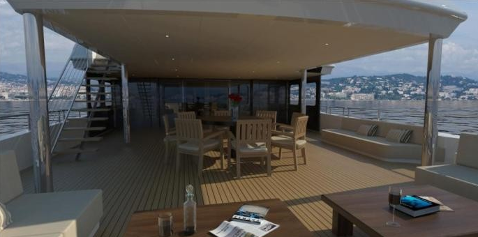 Donald Starkey Designed motor yacht Kingship 156 aft — Yacht Charter & Superyacht News