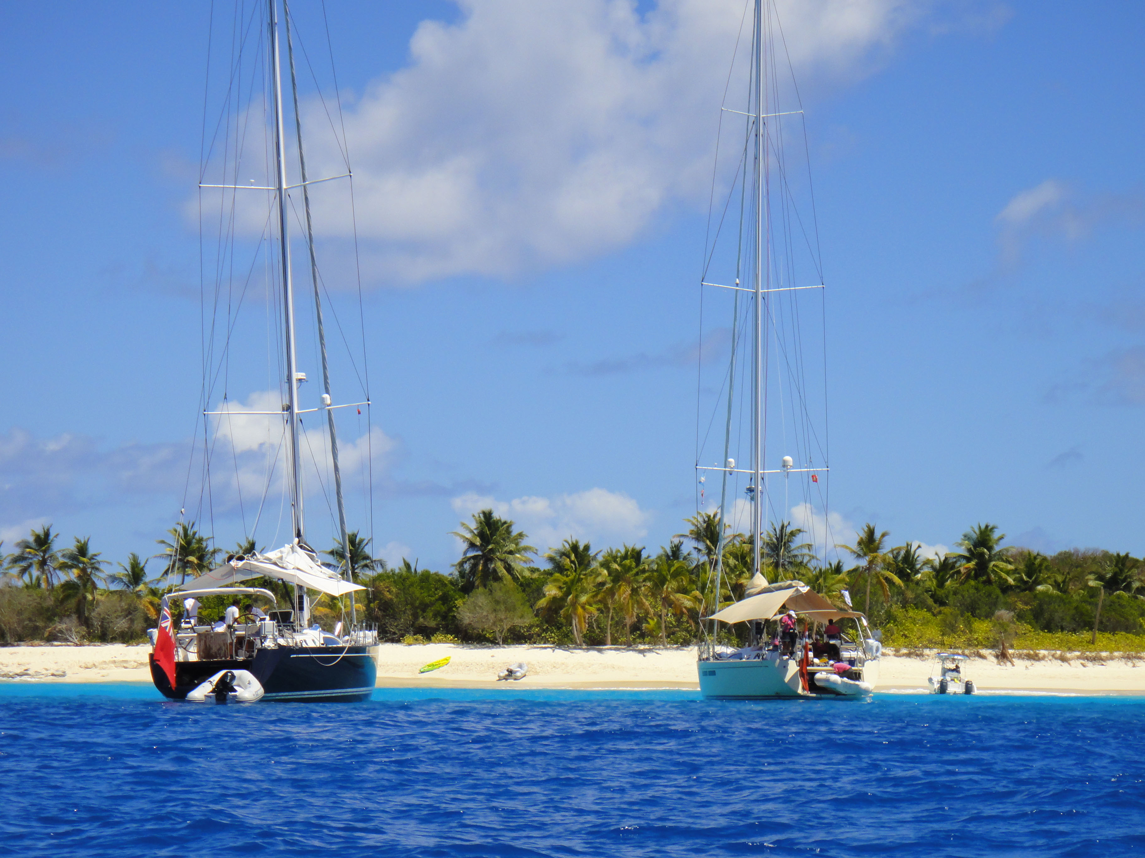 Swan 66s moored off Sandy Cay - ClubSwan Caribbean Rendezvous © Yacht ...