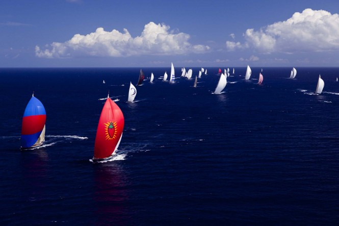 Christopher and Rebecca during the 2011 St. Barths Bucket Regatta Race ...