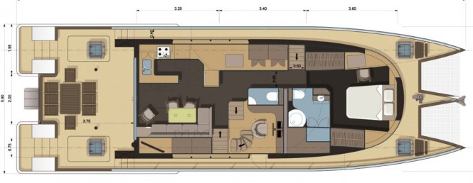The new 58’ trawler catamaran design by Stirling Design International ...