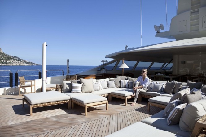Azteca Yacht - Sun Deck Detail — Yacht Charter & Superyacht News