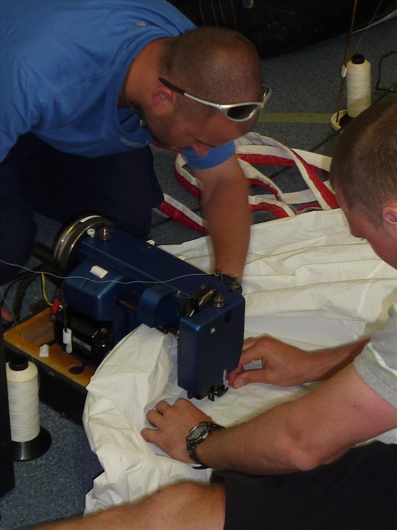 Specialist sail repair training is given to Clipper race crews © Hyde ...