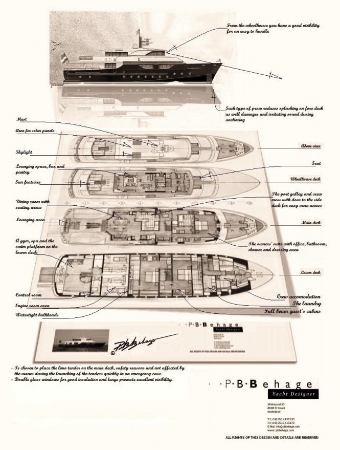 New 33.33m Motor Yacht Concept by P.B.Behage — Yacht Charter ...