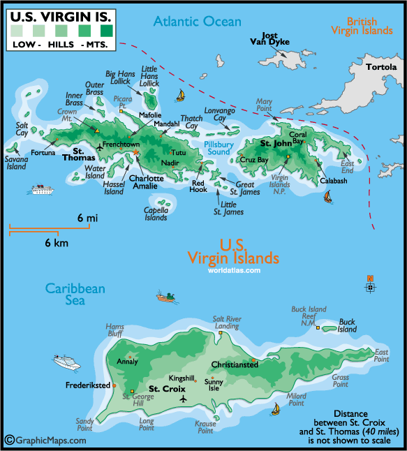 US Virgin Islands Map — Yacht Charter & Superyacht News