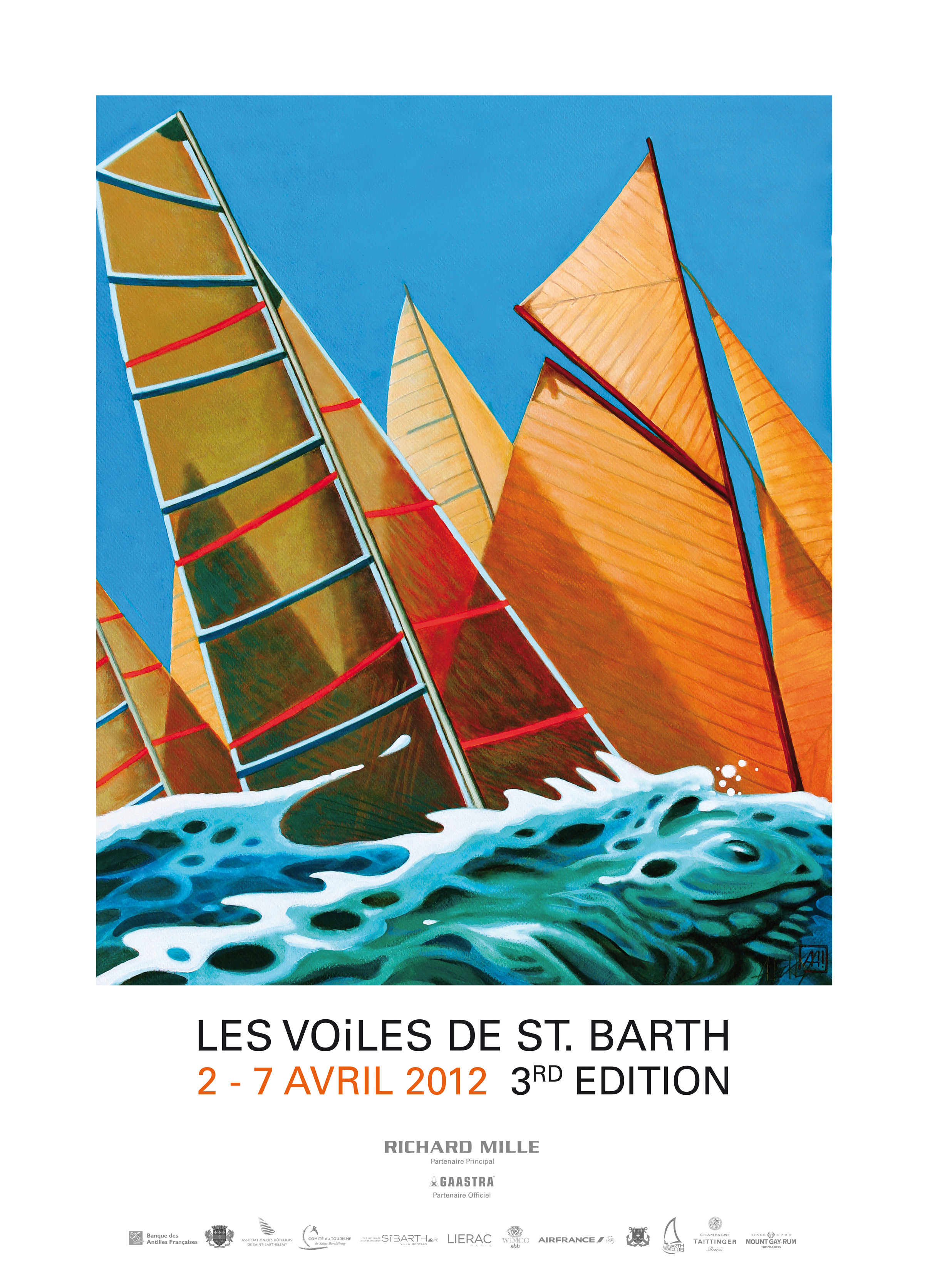3rd Les Voiles des St.Barth Yacht Race´s Official Poster Credit Antoine ...