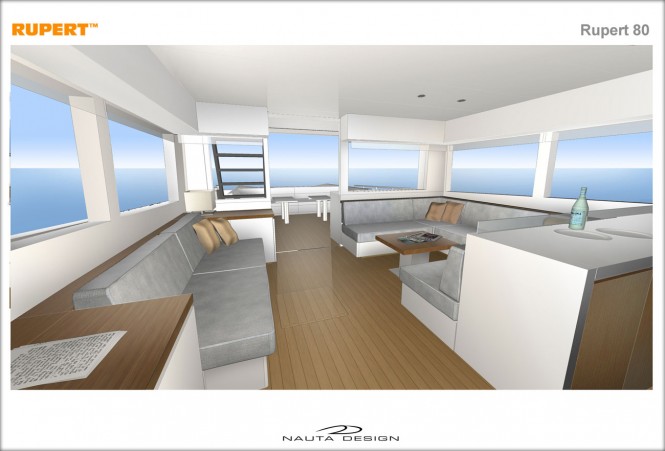 Interior of the Rupert 80 yacht by Nauta Design — Yacht Charter ...