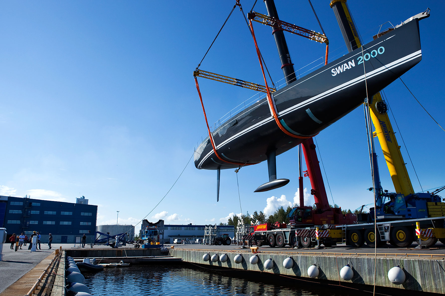 Launching of the Swan 90S sailing yacht FREYA, the 2000th Swan © Eva ...