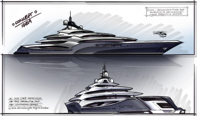 New 138m mega yacht DASH concept by NEWCRUISE — Yacht Charter & Superyacht News