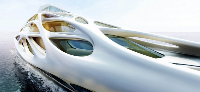 128m mothership mega yacht concept - side view — Yacht Charter ...
