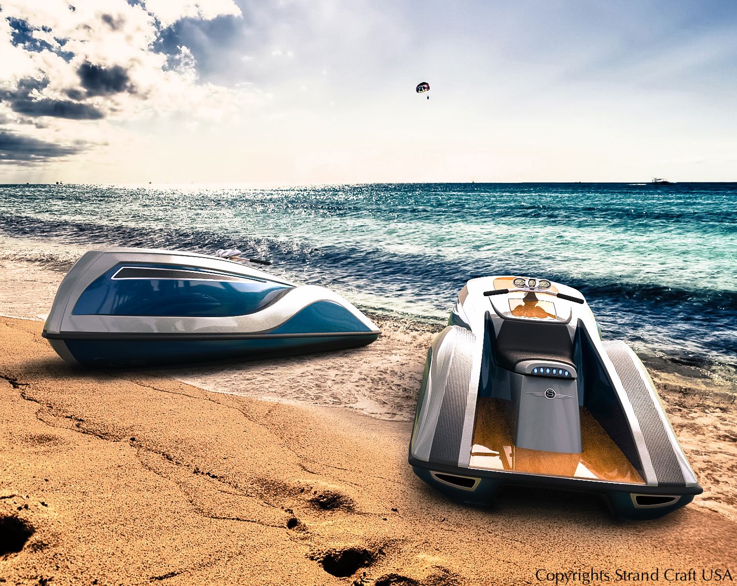 New personal watercrafts for luxury yachts ‘V8 Wet Rod’ by Strand Craft ...
