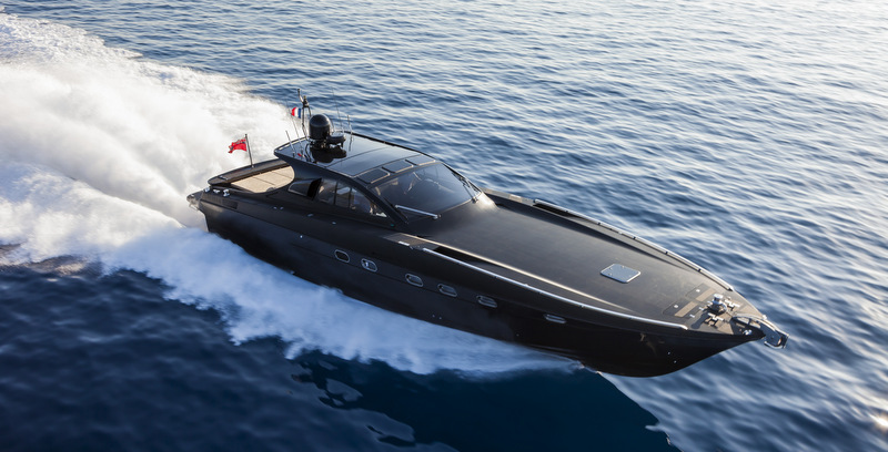 OTAM 58 HT ‘CRAZY TOO’ yacht chase boat at full speed - Photo by ...