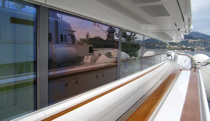 Superyacht Lady Moura - External blind windows — Yacht Charter ...