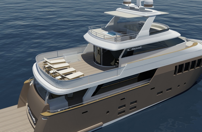 Luxury yacht 31 Explorer by night - aft view — Yacht Charter & Superyacht News