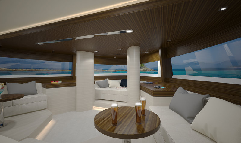 Luxury yacht Top Deck 40m - Observation Room — Yacht Charter & Superyacht News