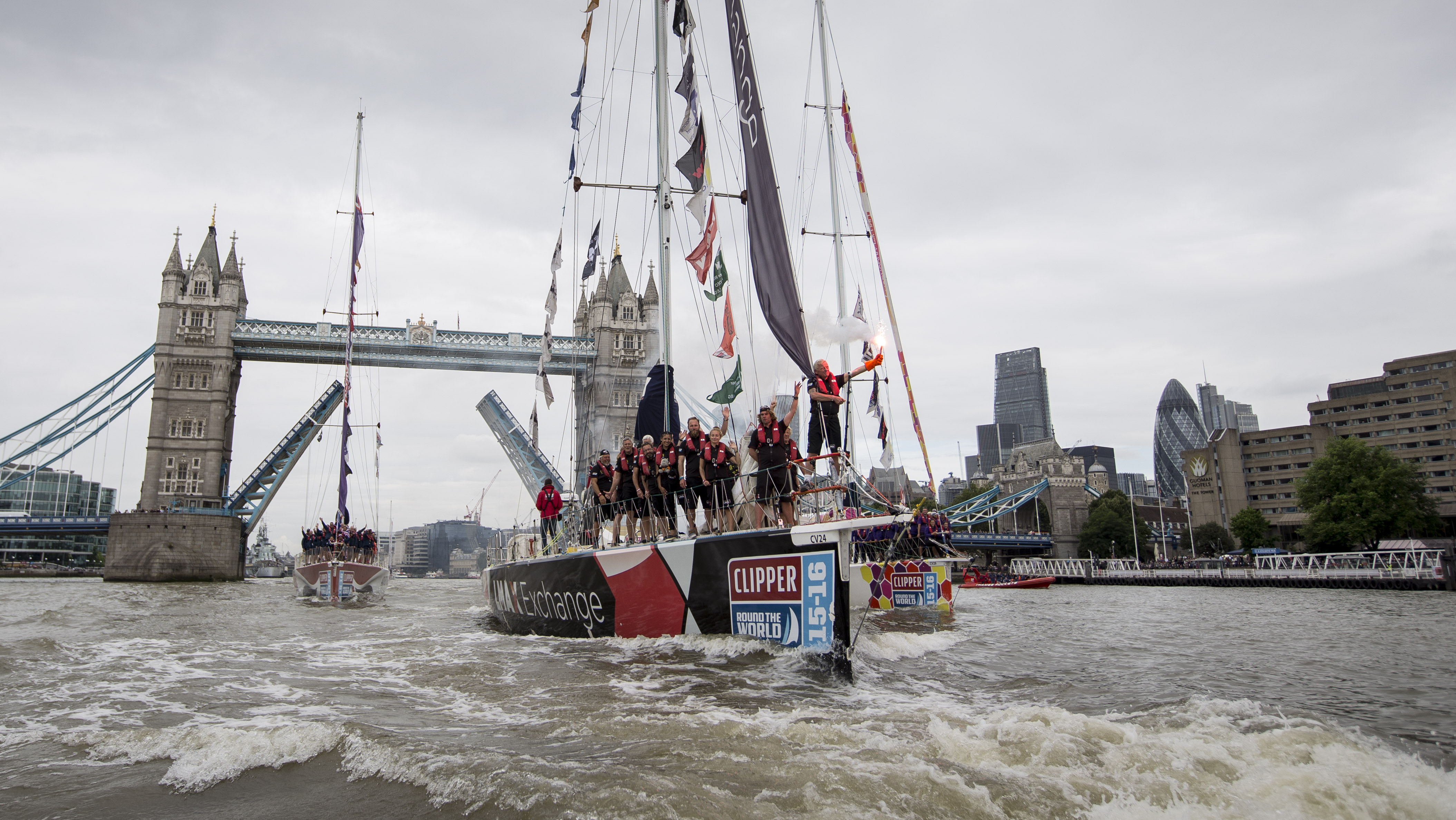 The Clipper Race finish at, Tower Bridge, London. — Yacht Charter ...