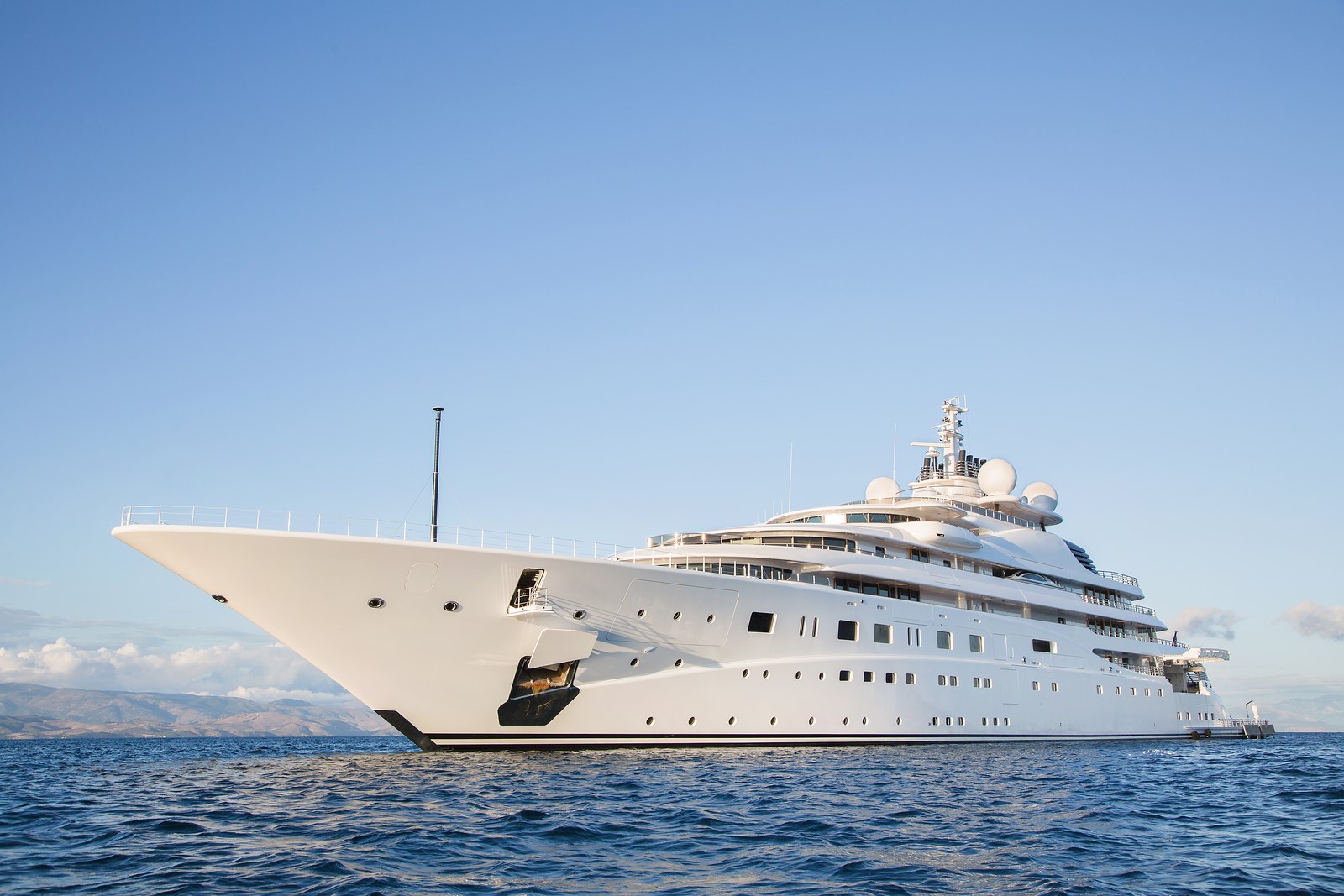 Gigantic Big And Large Luxury Mega Or Super Motor Yacht On The O Gigantic Big And Large Luxury Mega Or Super Motor Yacht On The O
