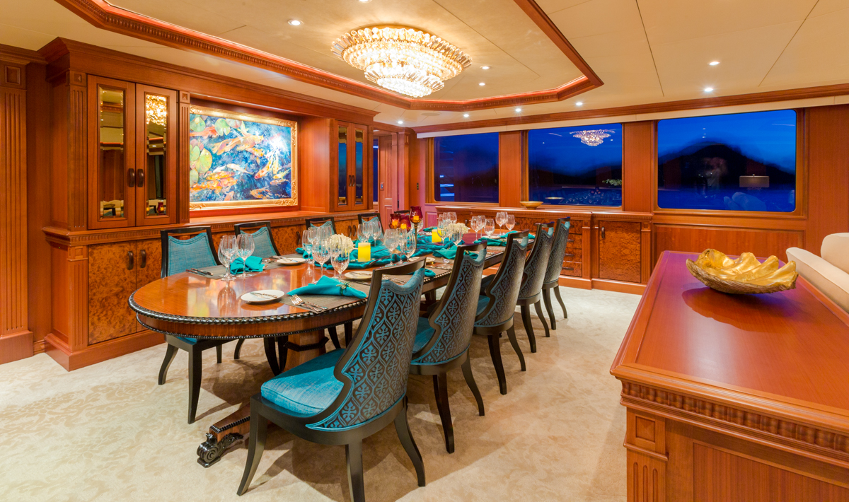 Motor yacht MIM - Formal dining area — Yacht Charter & Superyacht News