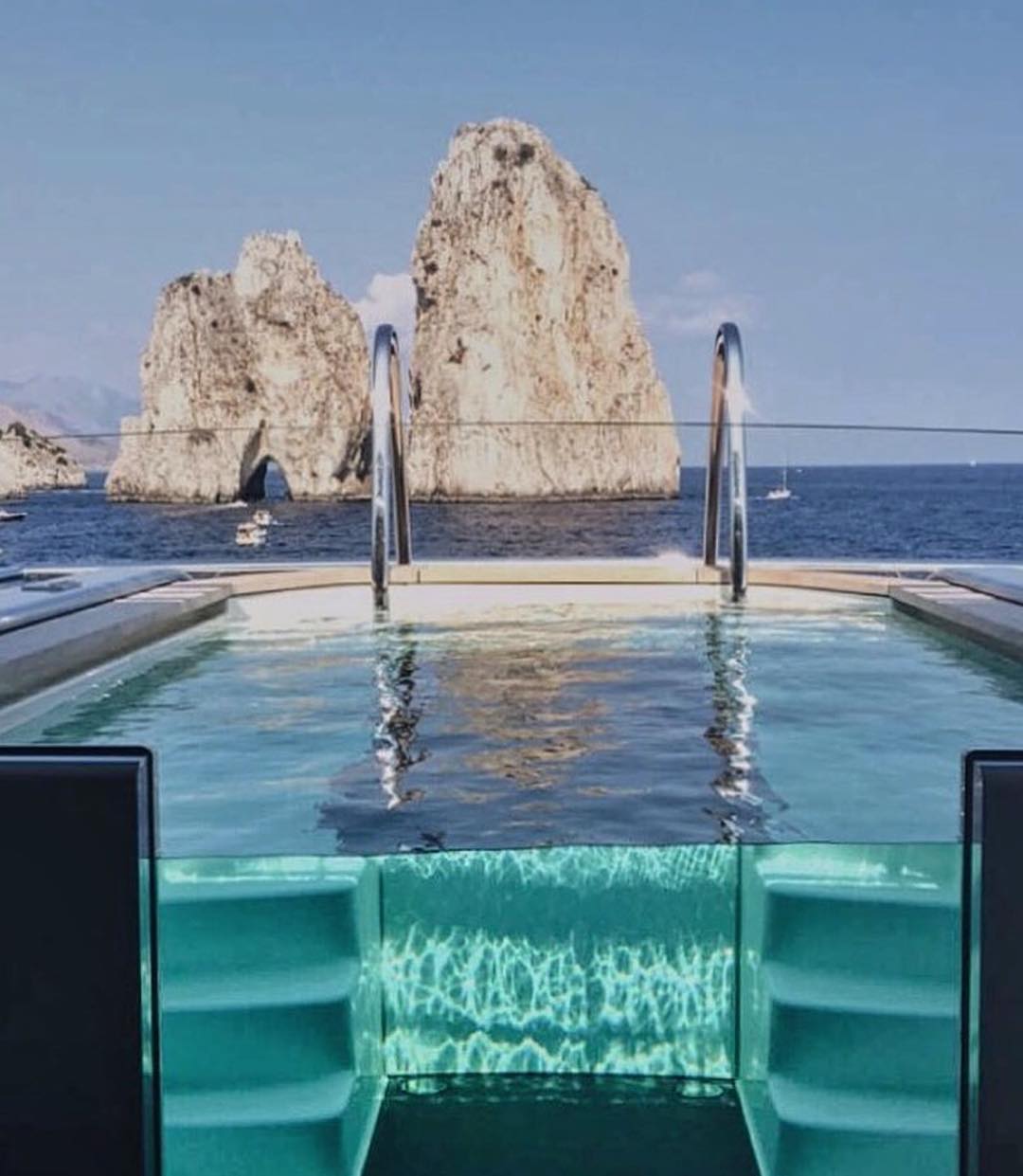 luxury motor yacht pool in Capri Italy - Copy — Yacht Charter ...
