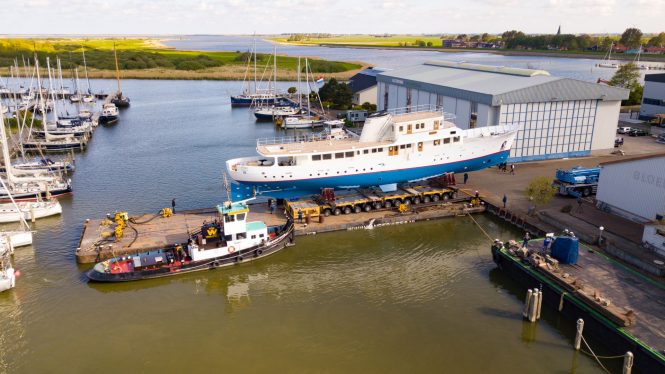 1950s classic motor yacht Istros nears rebuild completion at Feadship ...