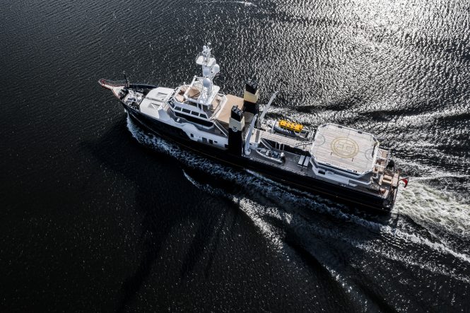 Aerial view of yacht SHERPA © Feadship — Yacht Charter & Superyacht News
