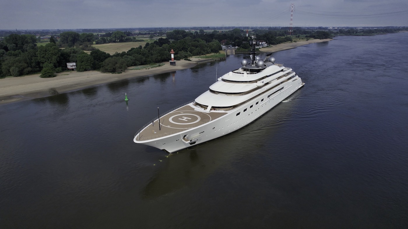 mega yacht Project BLUE by Lurssen on sea trials - Photo © DrDuu ...