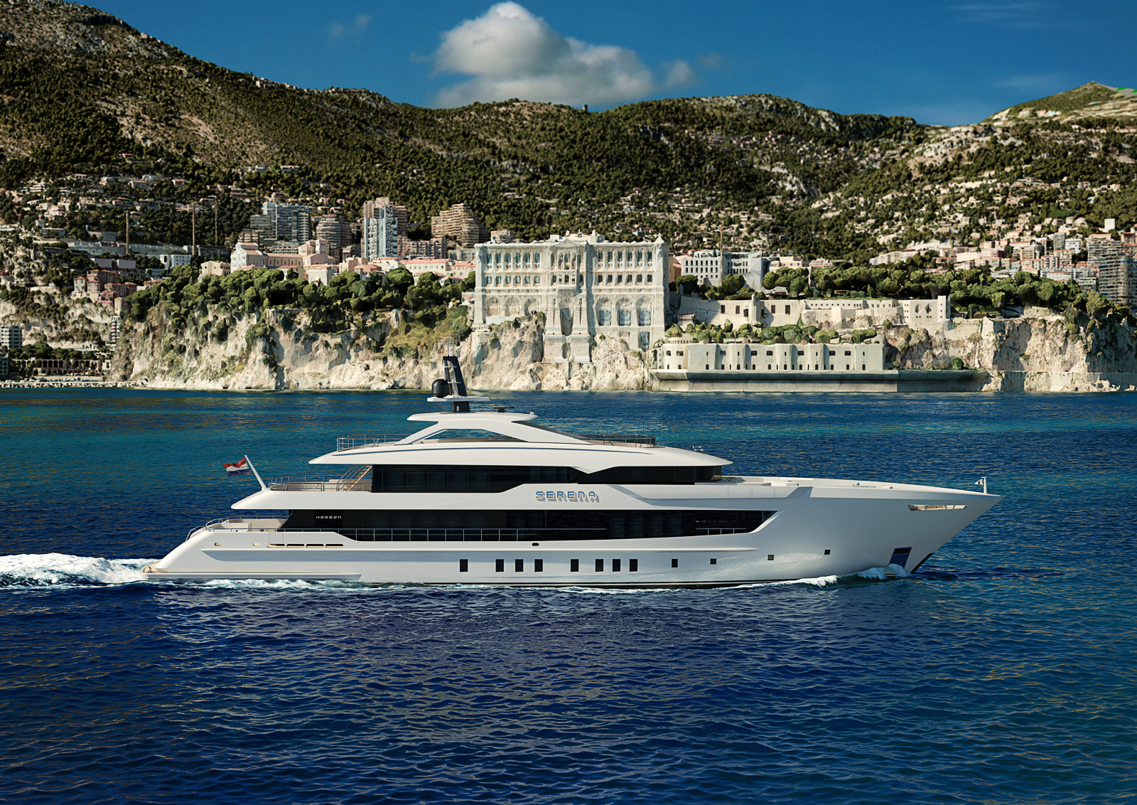 Luxury yacht SERENA project rendering © Heesen Yachts — Yacht Charter ...
