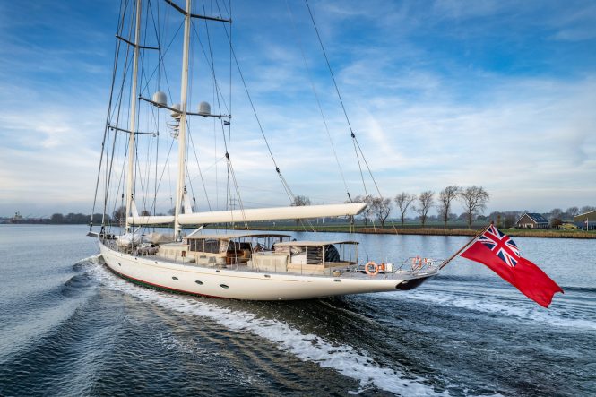 Iconic 62m classic sailing yacht ATHOS receives major refit at Royal ...