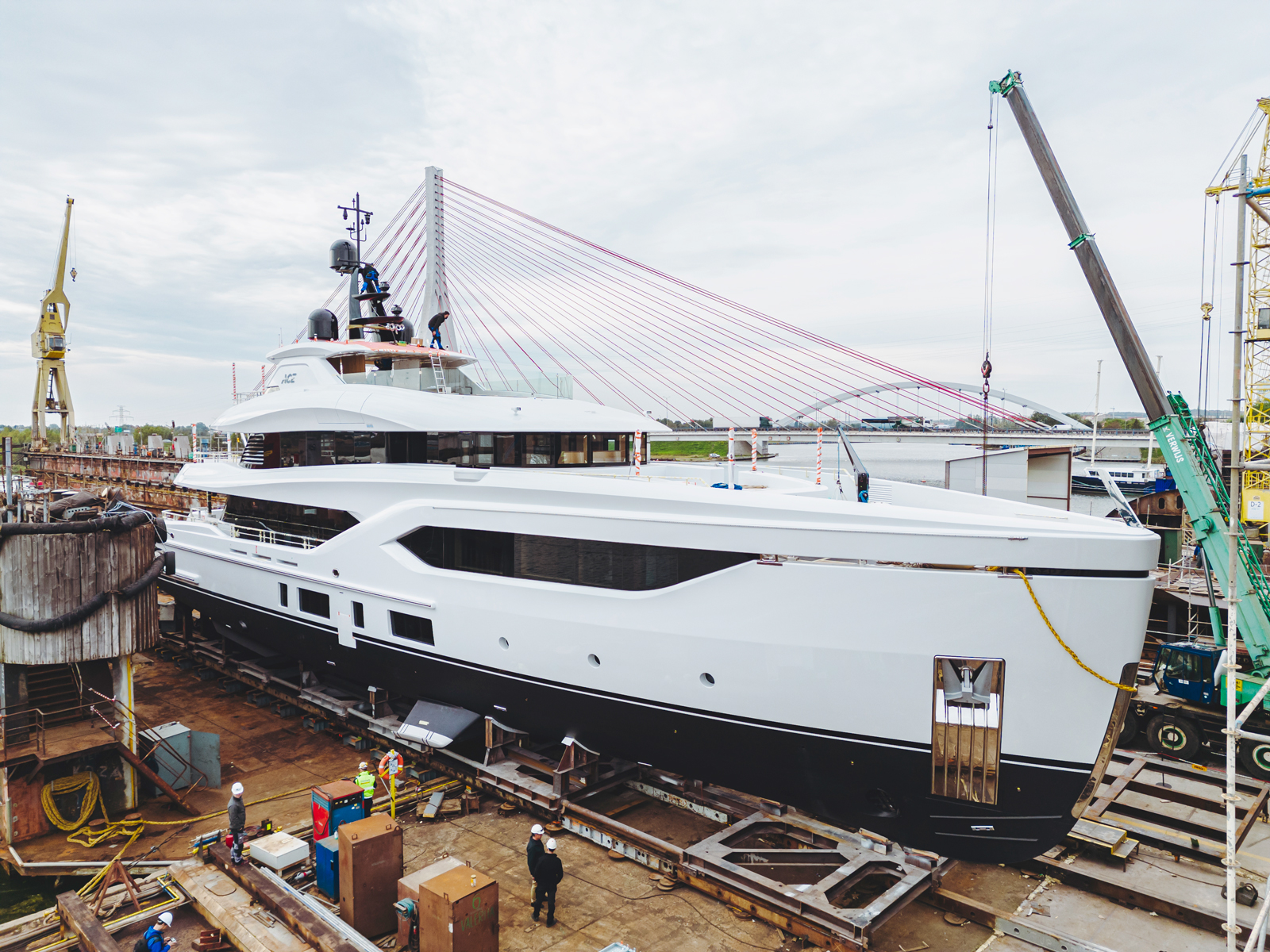 On a cold winters day in Poland Conrad Shipyard christens 44m super ...