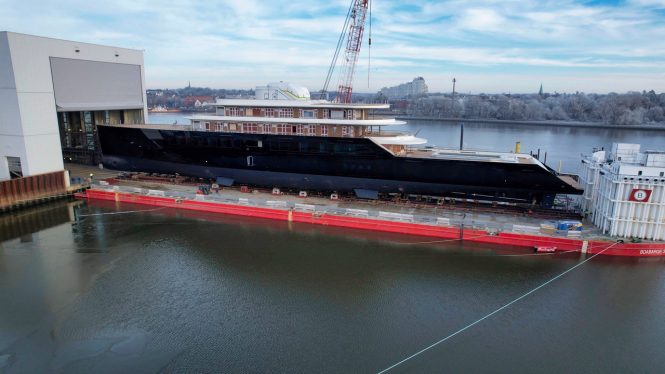 118M YACHT LAUNCH: The largest Abeking & Rasmussen yacht hull 6507 hits ...