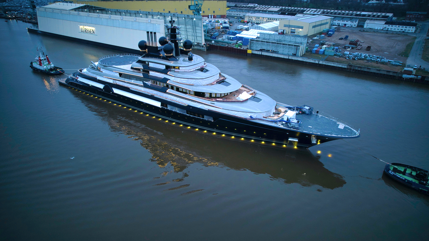 Lurssen’s spectacular 145.0m (475’9″) mega yacht Luminance designed by Espen Oeino launched ...