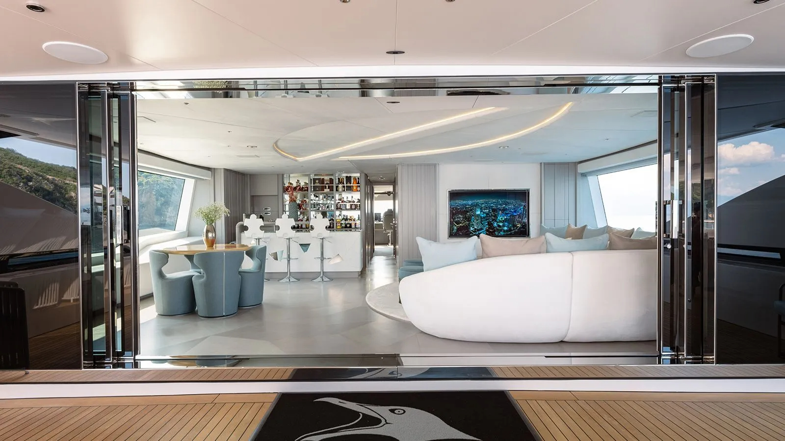 View into sky lounge — Yacht Charter & Superyacht News